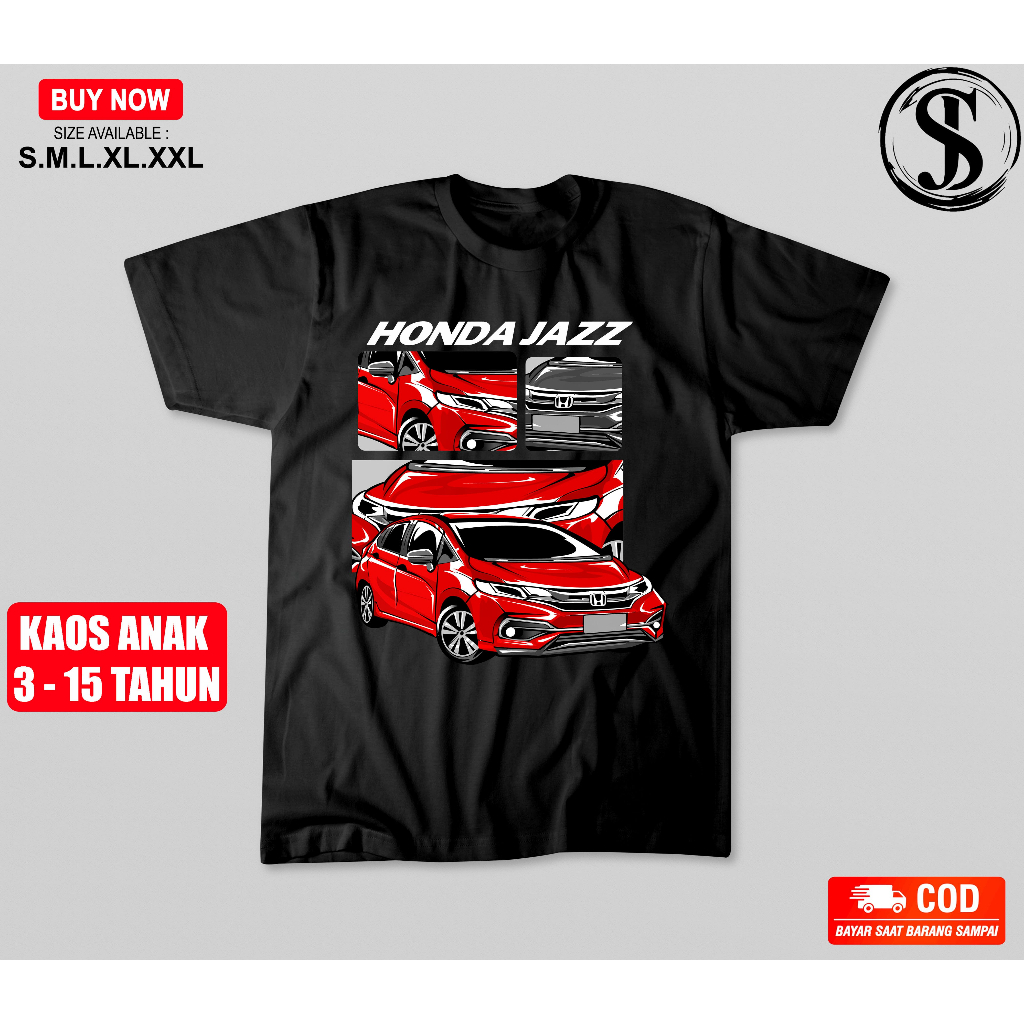Jual T Shirt Kaos Baju Distro Anak Gambar Mobil HONDA JAZZ GE8 SIMPLE AND LOW Otomotif | Shopee ...