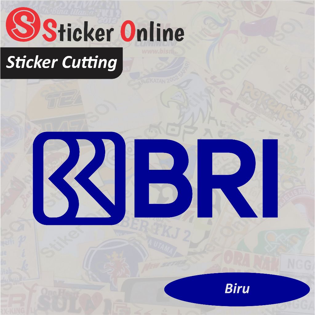 Jual Stiker Logo BRI Bank Rakyat Indonesia | Sticker Cutting Logo BRI ...