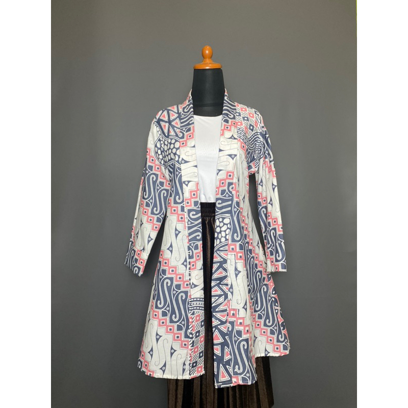 Jual Blazer Batik Atasan Wanita Modern Outer Batik Wanita Lengan Panjang | Shopee Indonesia