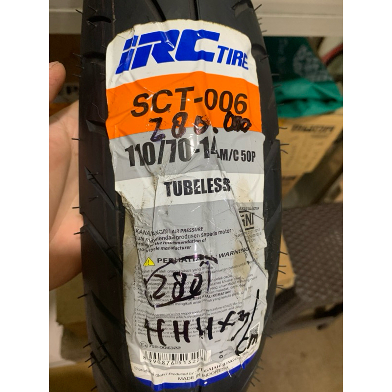 Jual Ban Depan PCX 160 - IRC 110/70-14 SCT 006 Tubeless -Ban produksi ...