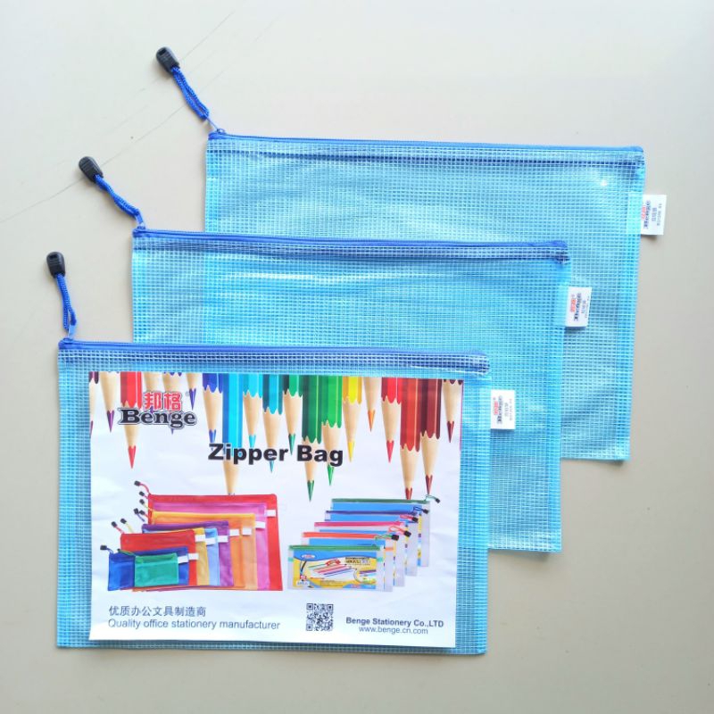 Jual Map Zipper Folder Zipper Bag A4 Map Sleting Pola Jaring Warna ...