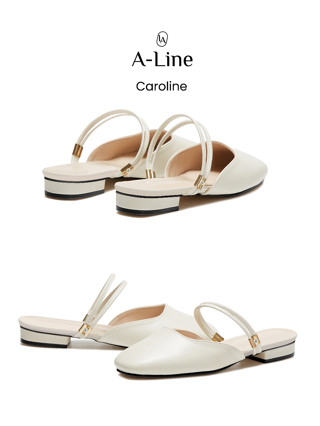 Jual ALINE Caroline Mules Hak 3cm Sepatu Wanita | Shopee Indonesia