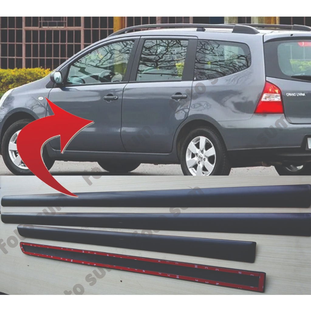 Jual list body mobil livina awal sampai 2018 hitam satu set 4 pcs ...