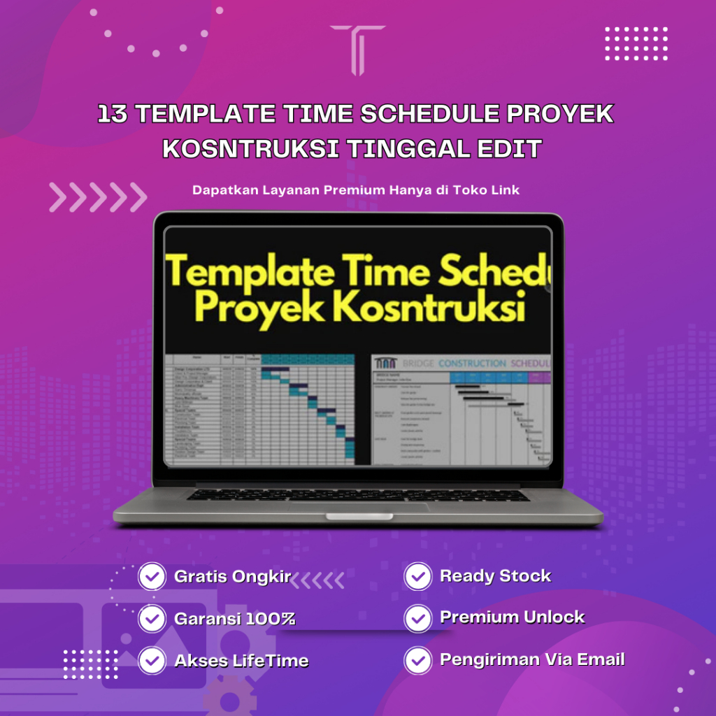 Jual 13 Template Time Schedule Proyek Kosntruksi tinggal edit dan siap ...
