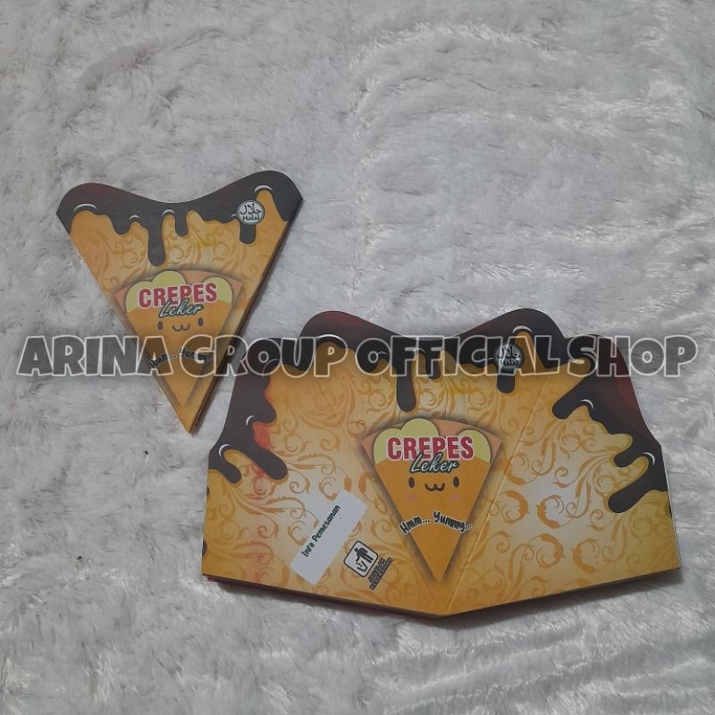 Jual 100 LEMBAR KEMASAN CREPES 3D PAPER CRAFT | KERTAS LEKER CRISPY ...