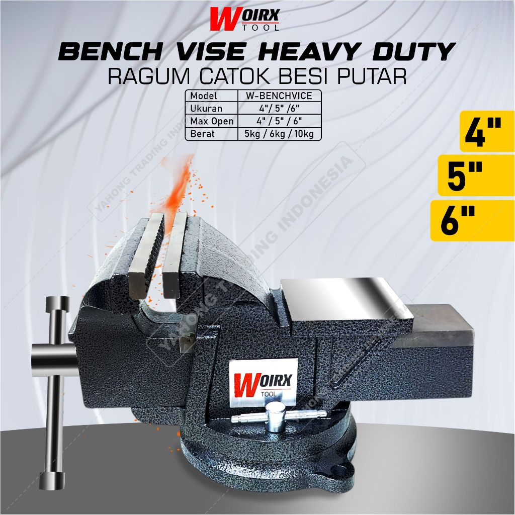 Jual Ragum Catok Besi / Ragum Pita Penjepit 4 5 6 inch 4" 5" 6" WOIRX ...