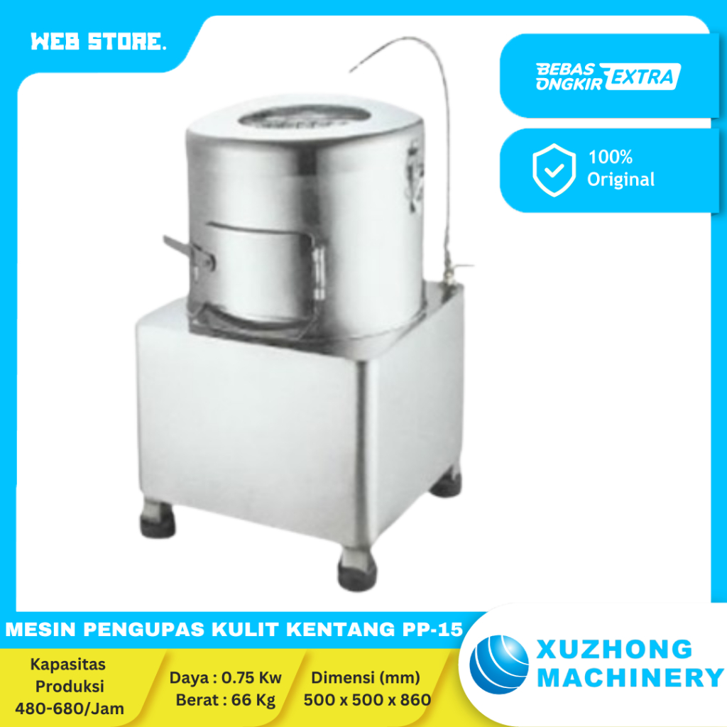 Jual Mesin Pengupas Kulit Kentang Automatic Potato Peeler PP-15 XUZHONG ...