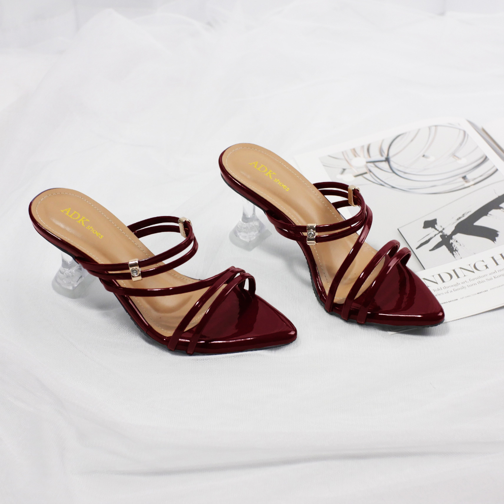 Jual adk shoes NAOMI heels kaca wanita super premium 7 cm empuk ...