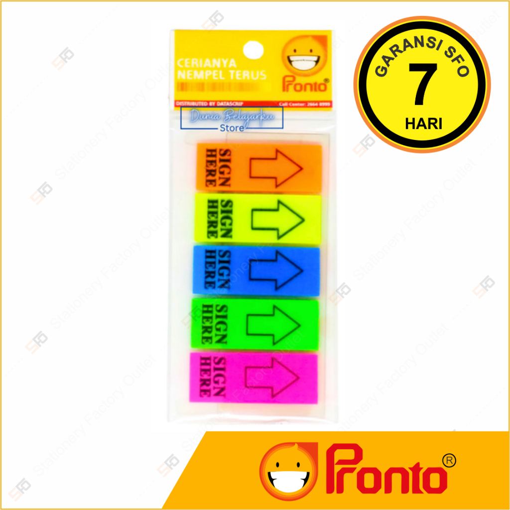 Jual Index Tabs 5 Warna Pronto - Sign Here Post It | Shopee Indonesia