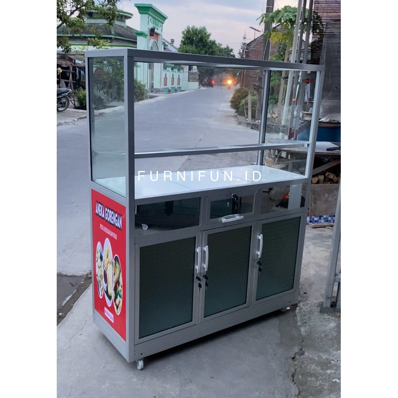Jual Gerobak Gorengan / Etalase Jualan / Gerobak Jualan / Gerobak ...