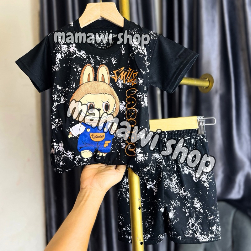 Jual LABUBU SETELAN BAJU ANAK LABUBU KAOS LABUBU CORAK TERBARU ANAK ...