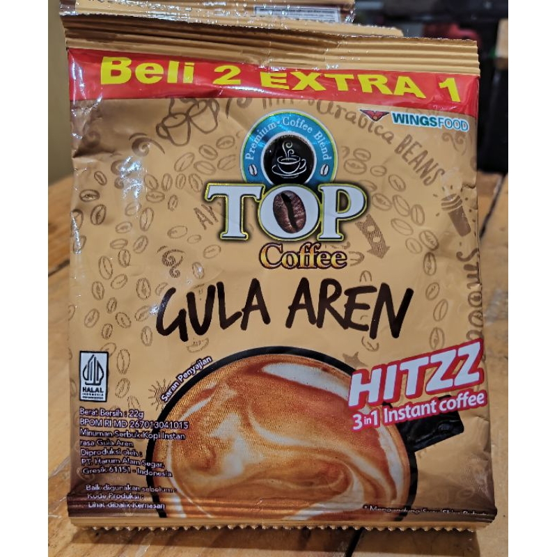 Jual Top Coffee Gula Aren 22g 1 Renteng (15 Sachet) | Shopee Indonesia