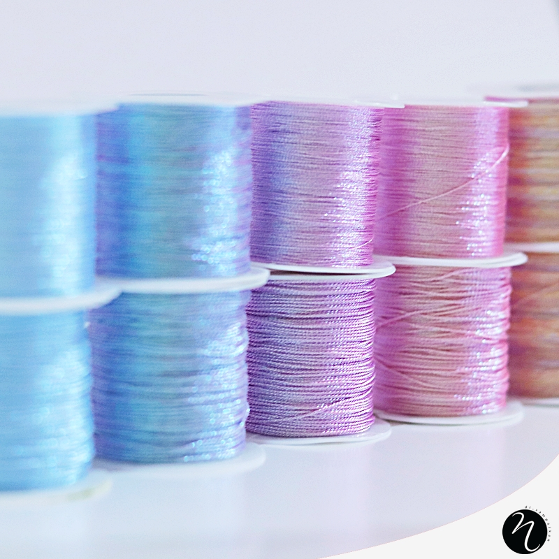 Jual 1 Roll Shine String / Tali Giok Warna Metalik Mengkilap | Shopee ...