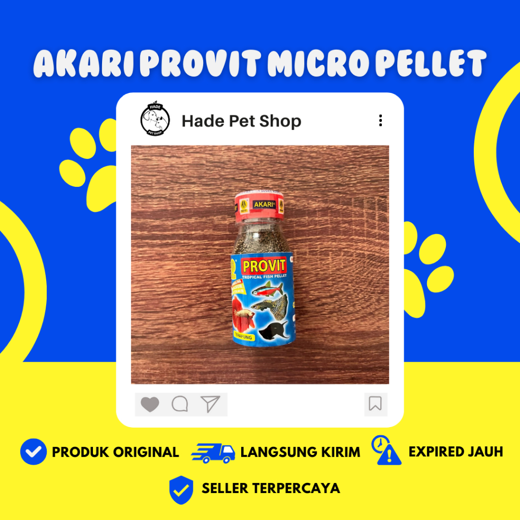 Jual Akari Pakan Ikan Provit (Biru) Microvit (Kuning) per Botol Tipe ...