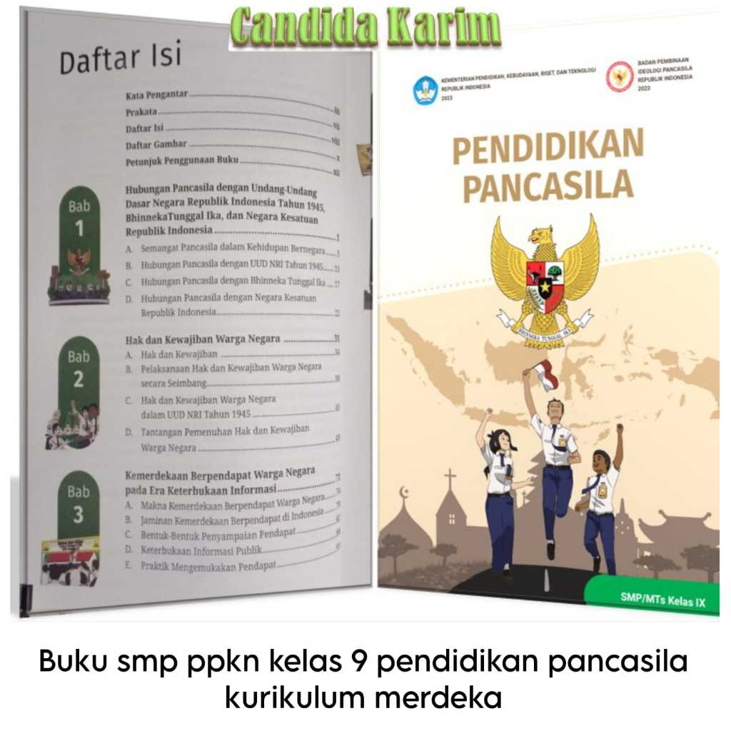 Jual Buku smp ppkn kelas 9 IX pendidikan pancasila kurikulum merdeka kurmer | Shopee Indonesia