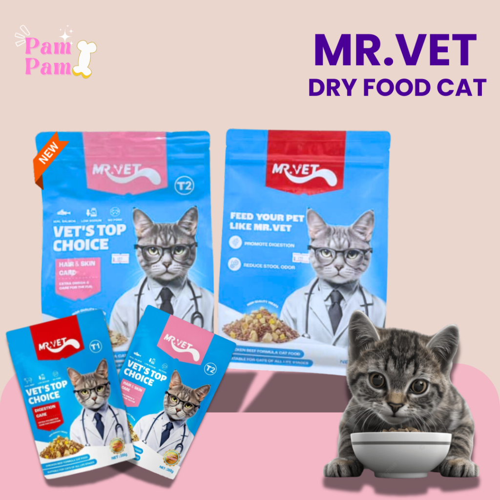 Jual Makanan Kucing Kering Mr.Vet T1 Digestive 1kg Mr Vet Dry Food ...