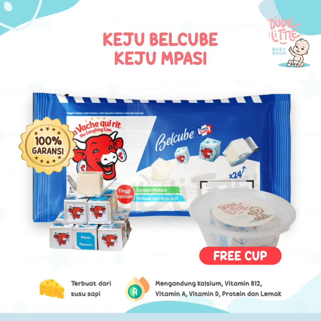 Jual Keju Belcube, Keju Mpasi Plain BPOM Isi 4Pcs | Shopee Indonesia