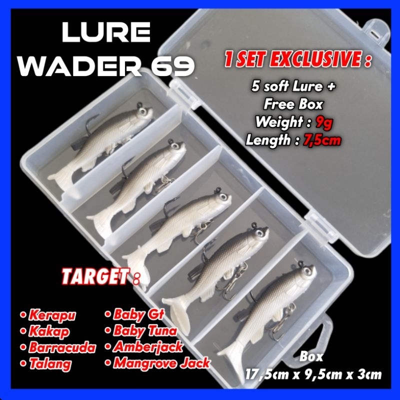 Jual LURE WADER 1 box isi 5pcs ukuran 7,5cm umpan tiruan seperti ikan ...
