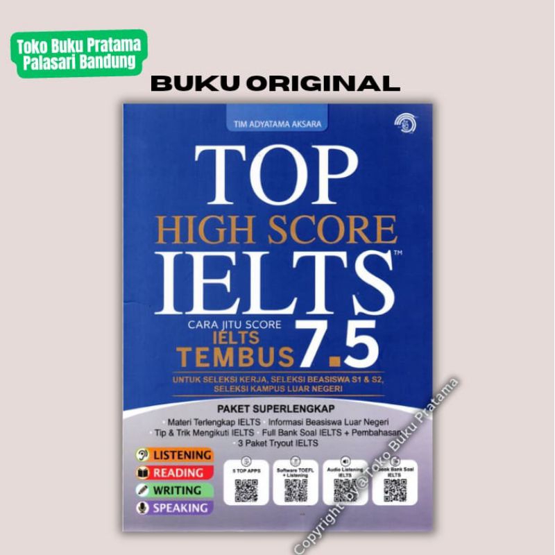 Jual Buku Top High Score Tes IELTS - Cara Jitu Tembus IELTS 7.5 - ORI ...