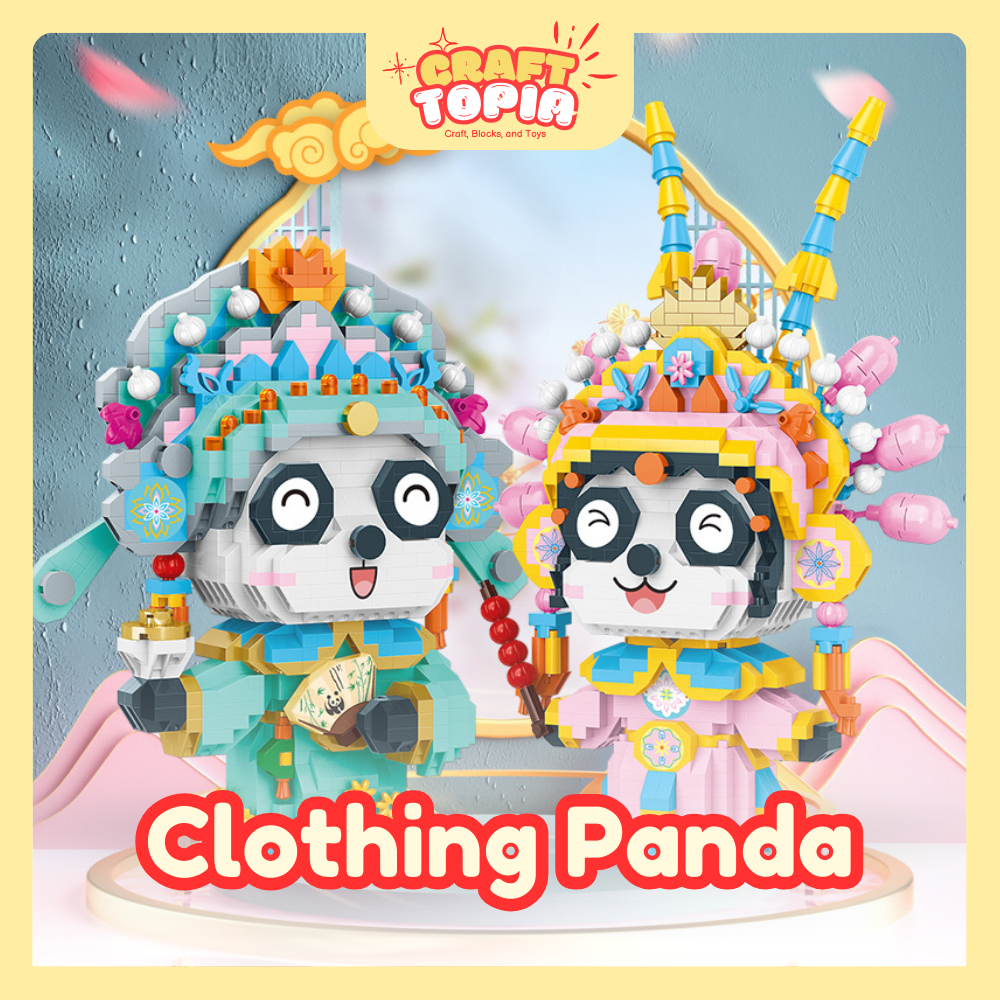 Jual [CRAFTOPIA] Nano Blocks Clothing Panda Traditional Balok Susun ...