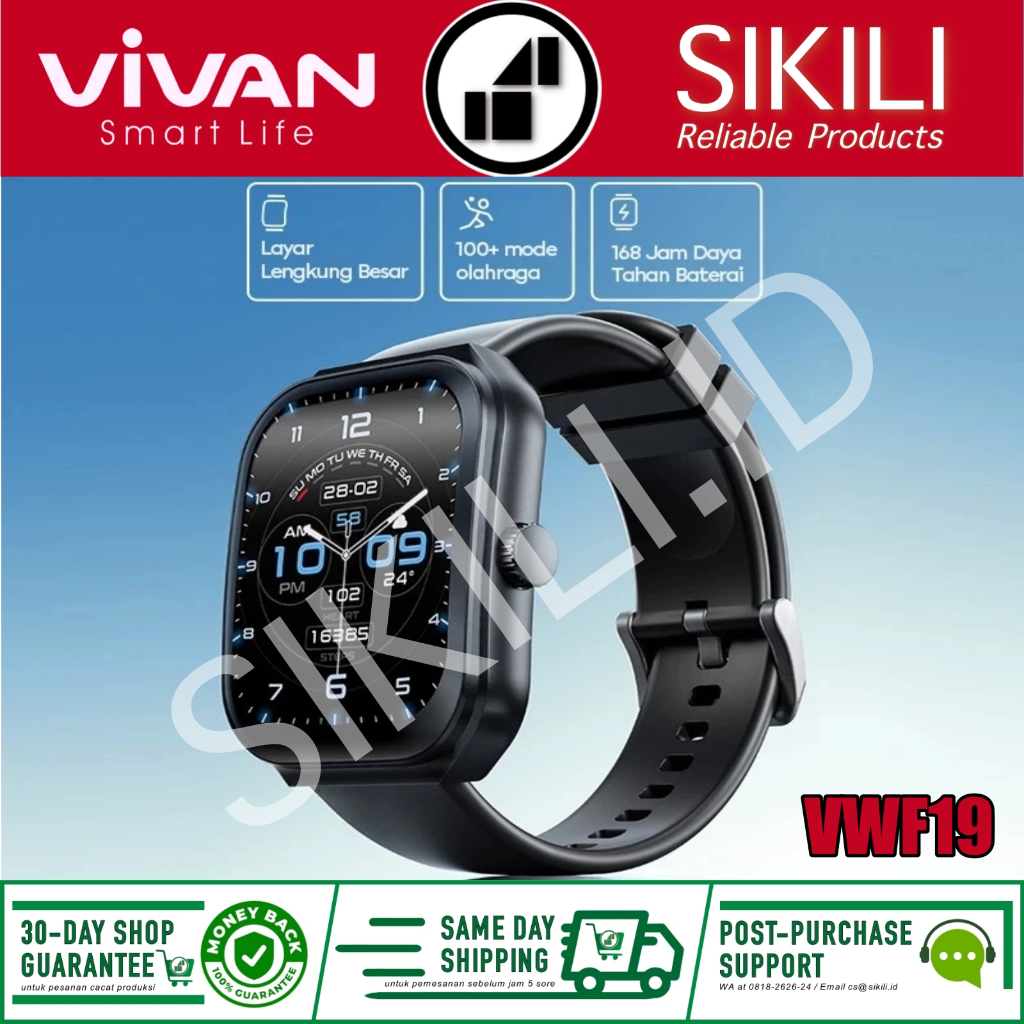 Jual Vivan VWF19 Stylish Curved Screen Smartwatch 2.01 inch Screen Ai ...