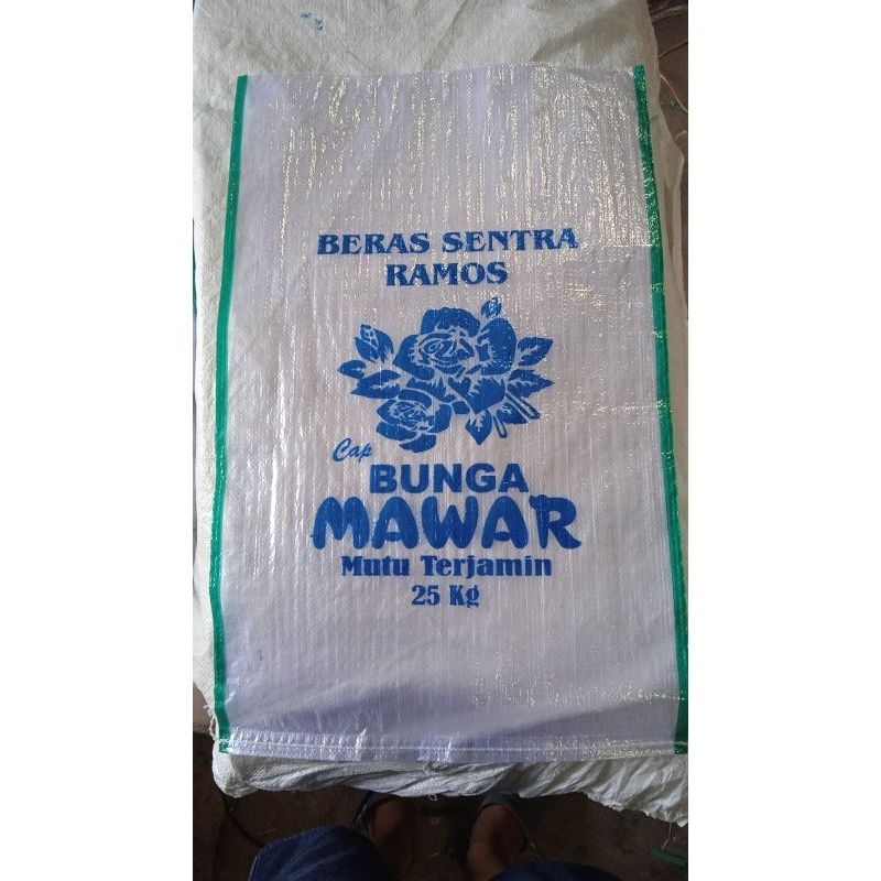 Jual 1000 lembar karung beras cap mawar netto 25kg | Shopee Indonesia