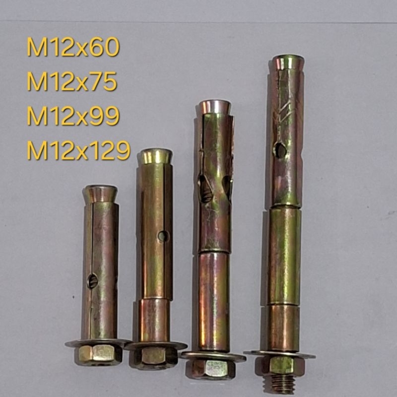 Jual Dynabolt Dinabolt M12x60 M12x75 M12x99 M12x129 Expansion Bolt 12 x ...