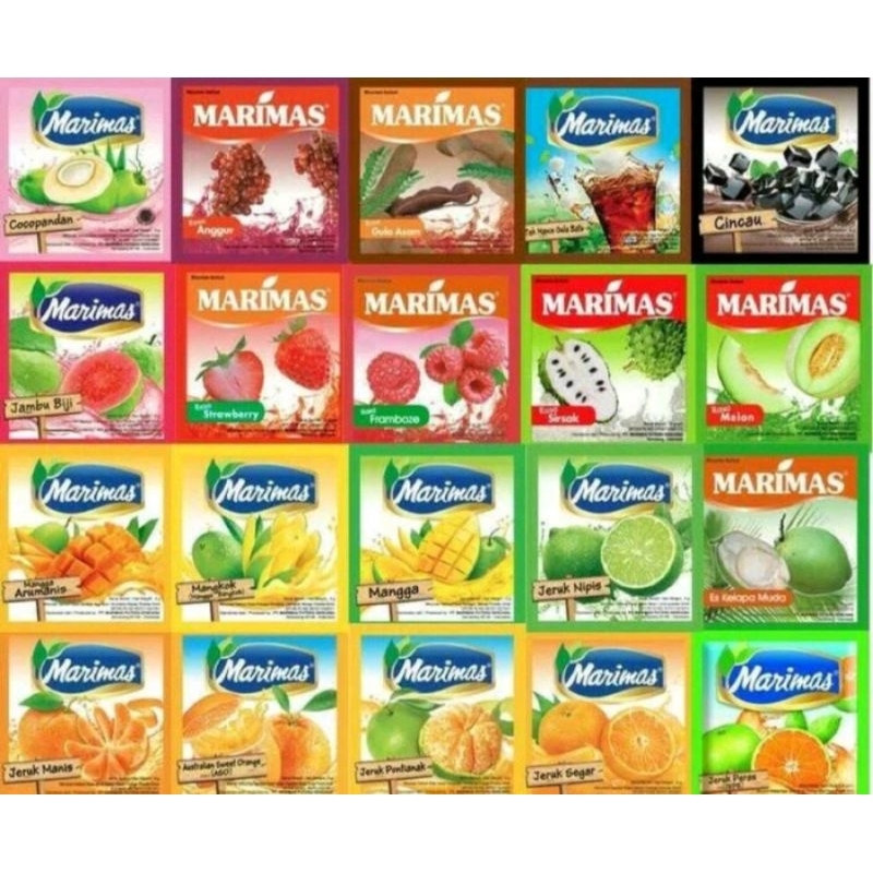 Jual Minuman marimas all varian rasa 1 renceng isi 10 sachet | Shopee ...