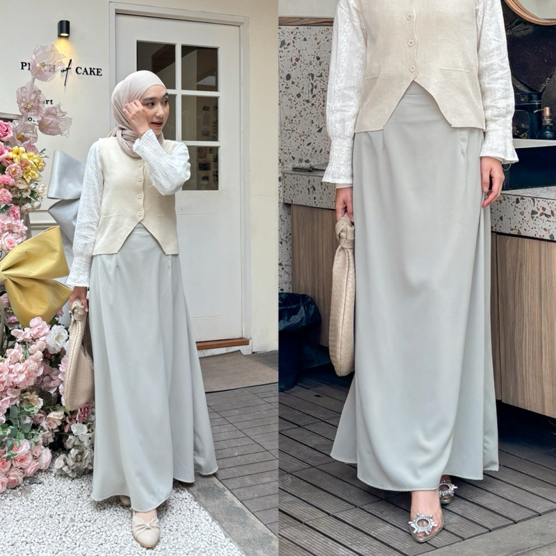 Jual Basic skirt | Rok A-line | Rok panjang polos | Yeji skirt polos ...