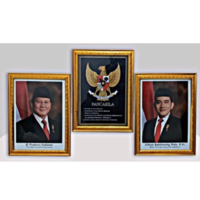 Jual GAMBAR PRESIDEN DAN WAKIL + BURUNG GARUDA 1set+bingkai | Shopee Indonesia