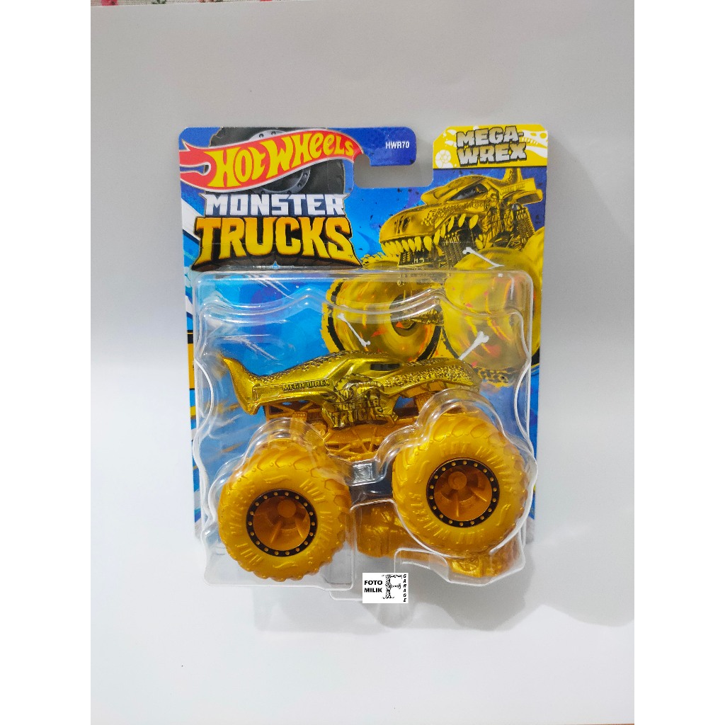 Jual Hotwheels Hot Wheels Monster Trucks Mega Wrex Trex Truck Jam Gold ...