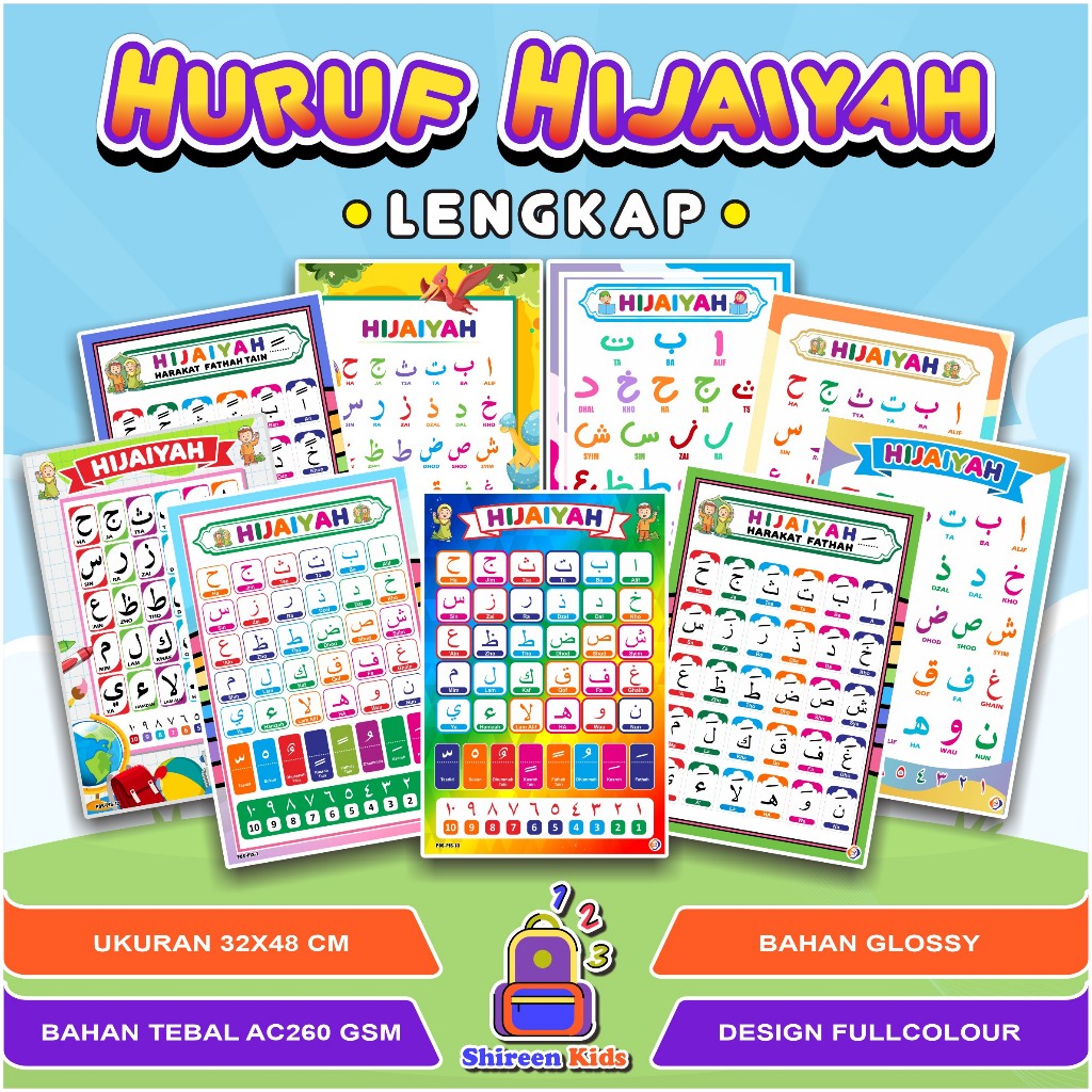 Jual Poster Edukasi HURUF HIJAIYAH - Poster edukasi islami poster ...