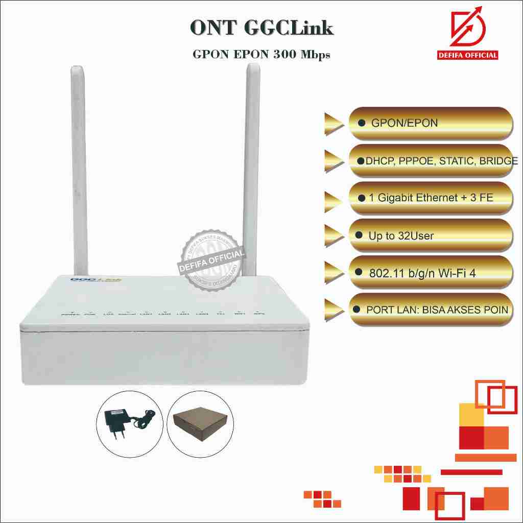 Jual Modem Fiber Optik Wireless Wifi Router GGCLink ONT EPON GPON ONU ...