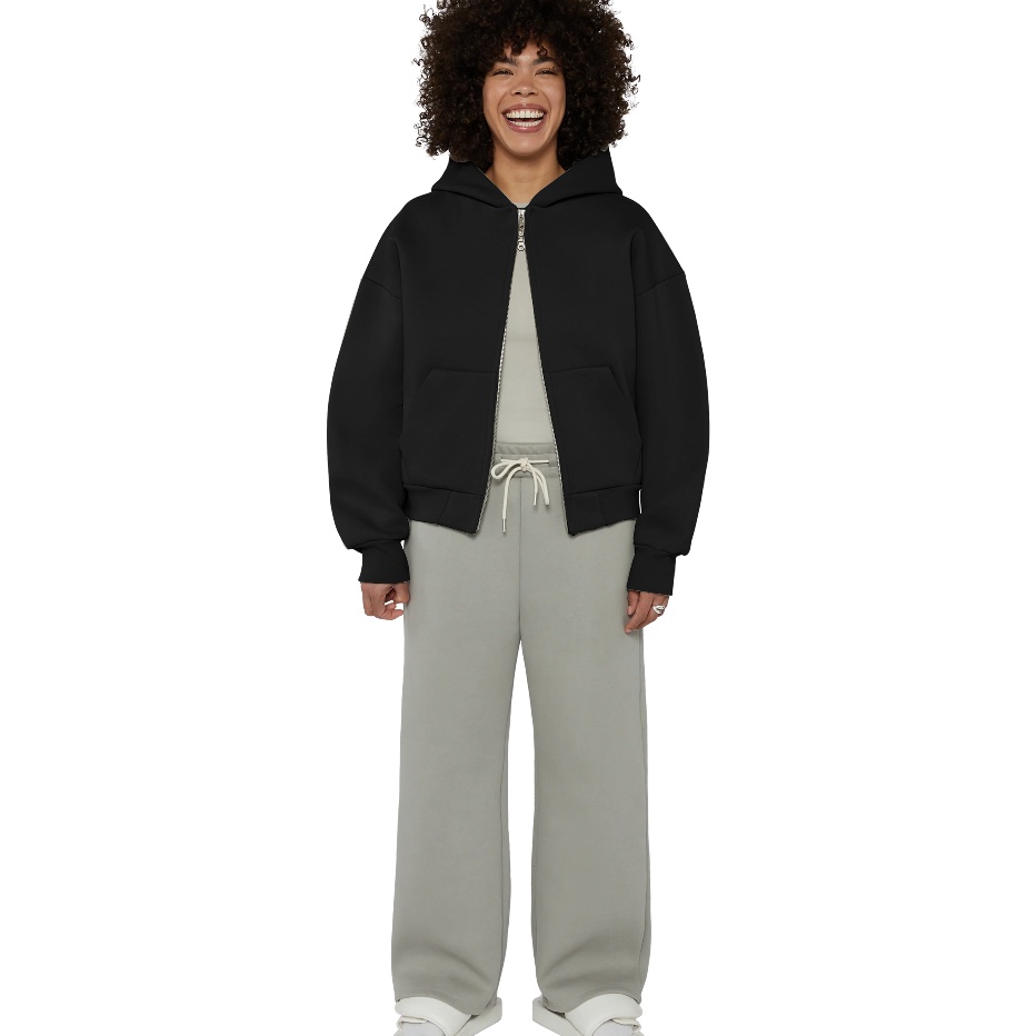 Jual JORN Boxy Double Zip Hitam Hoodie Boxy Boxy Boxy 375gsm ...