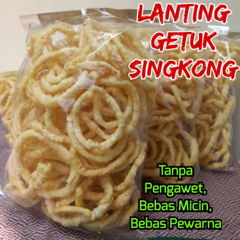 Jual Lanting Getuk Singkong 200 gr Super Renyah!! Tanpa Pengawet, Bebas ...