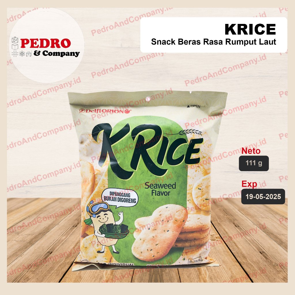 Jual KRice snack beras rasa Seaweed 111 gram isi 14 pack snek rice ...