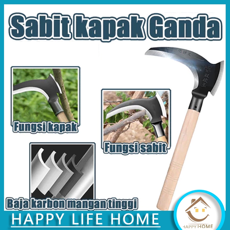 Jual 30/40CM Pemangkas Sabit kapak Ganda Pemangkas Rumput Multifungsi ...