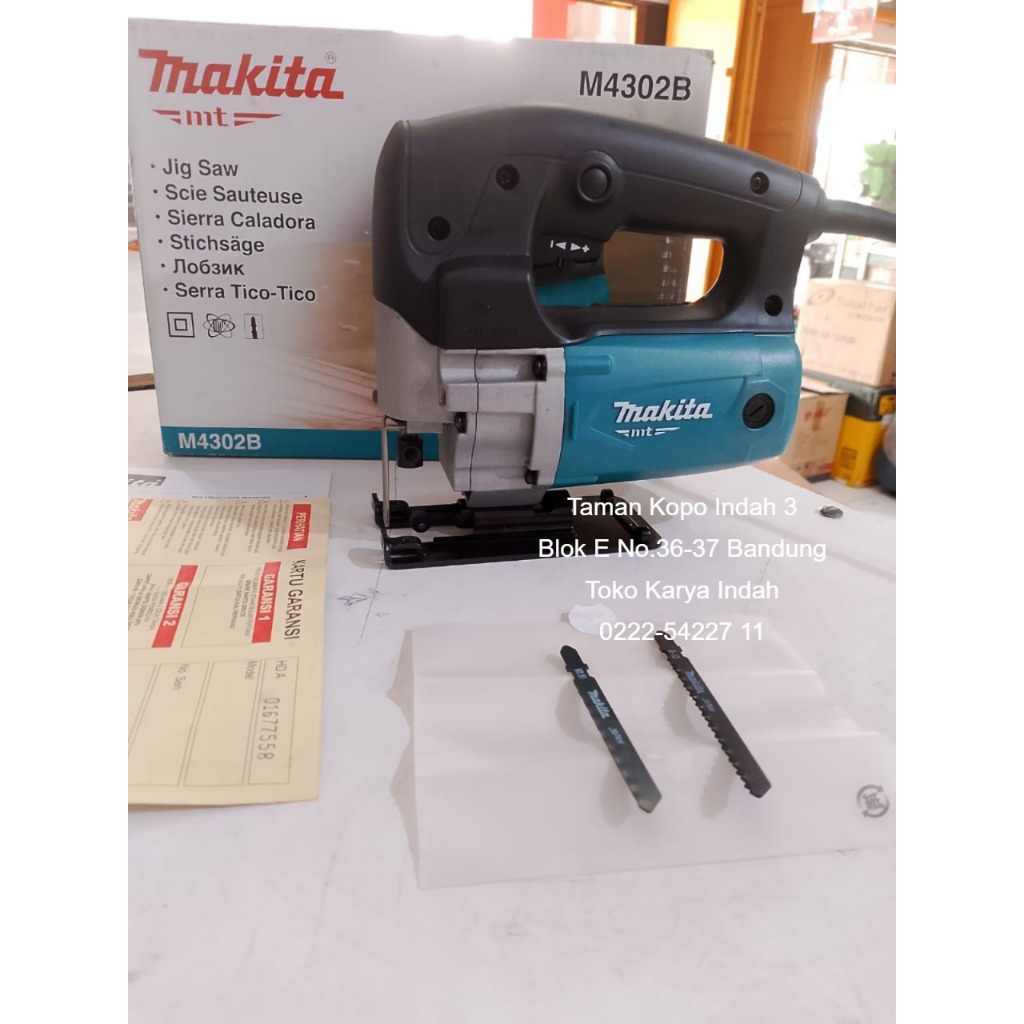 Jual Mesin Jig Saw Gergaji Triplek Kayu Mesin Jig Saw Makita M4302B M 4302 BDaya Listrik 450W ...