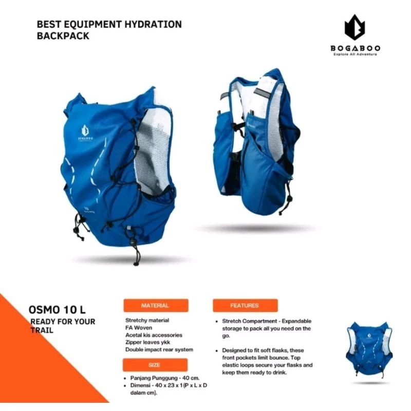 Jual tas daypack original hydropack bogaboo osmo 10L tas summit tas sepeda | Shopee Indonesia