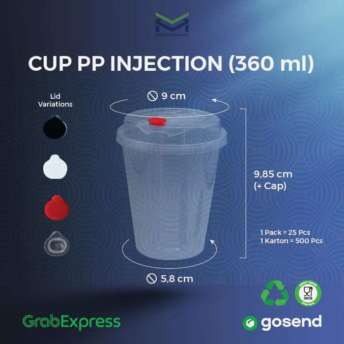 Jual PAKET HEMAT-CUP INJECTION-25 Pcs - Cup Injection 360ml Tebal ...