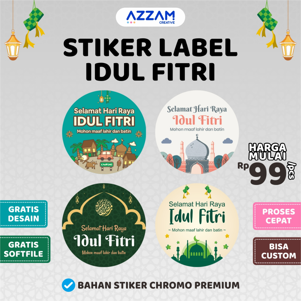 Jual STIKER IDUL FITRI / STIKER LEBARAN / STIKER HAMPERS LEBARAN ...