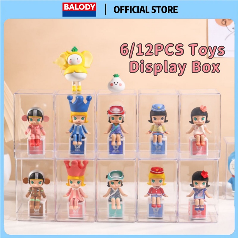 Jual BALODY 6/12PCS Display Box Toys Storage Boxes Figure Box Acrylic ...