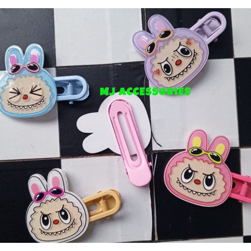 Jual Jepitan Rambut Import Anak Karakter Labubu bahan akrilik/ Jepit ...