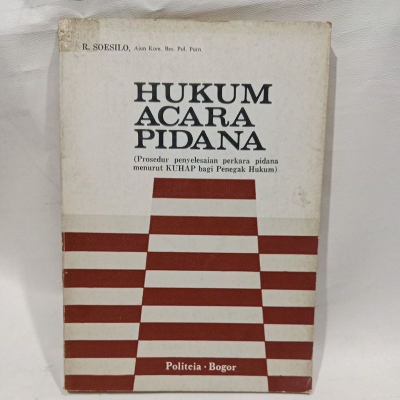 Jual Buku Hukum Acara Pidana (Prosedur Penyelesaian Perkara Pidana ...