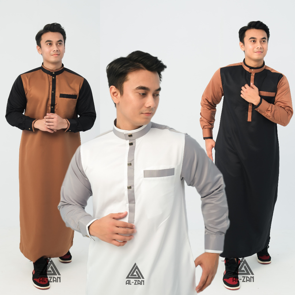 Jual Jubah slimfit pria Gamis Pria Gamis kombinasi Gamis Jubah Pria ...
