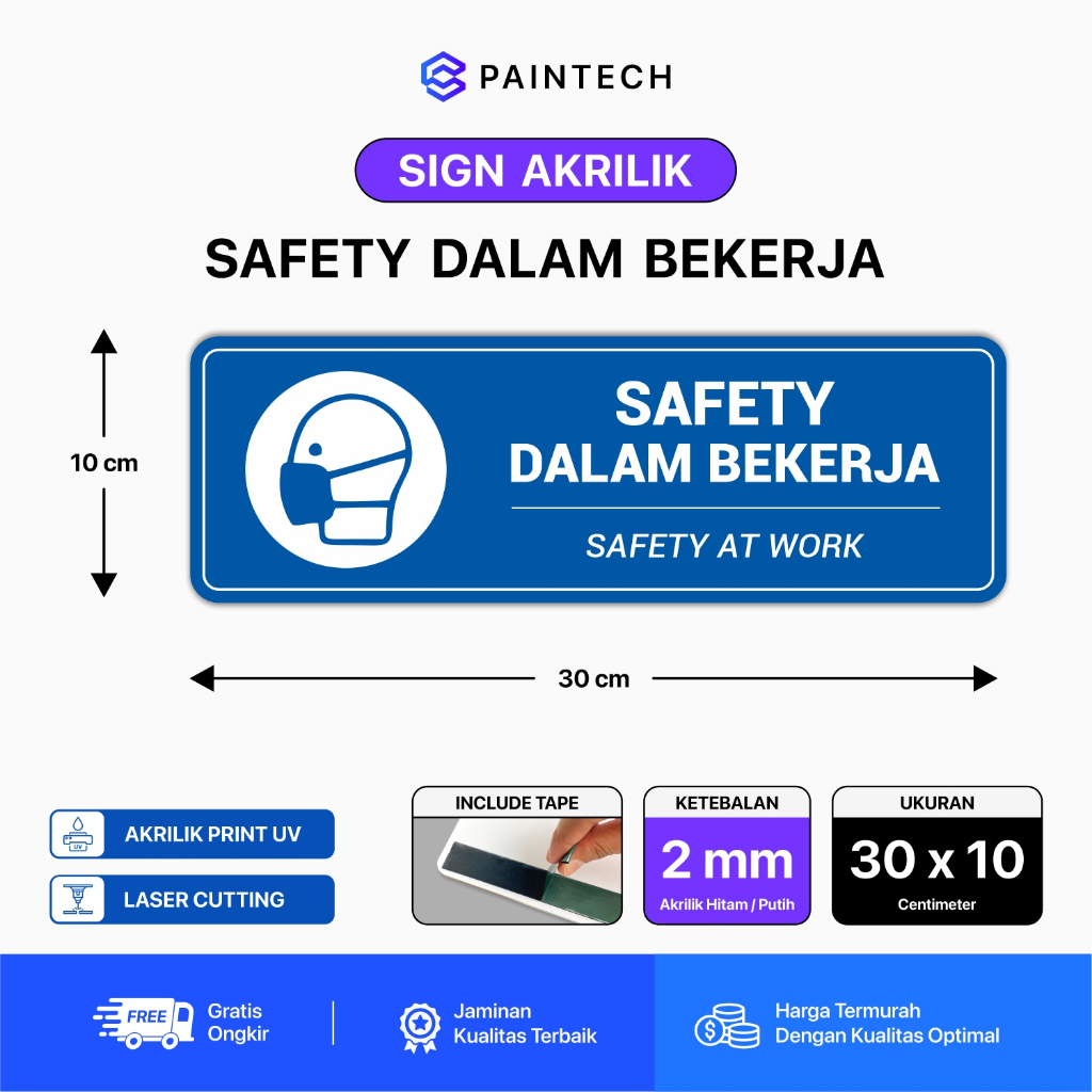 Jual SIGNAGE SAFETY AT WORK / SIGNBOARD HIMBAUAN SAFETY DALAM BEKERJA ...