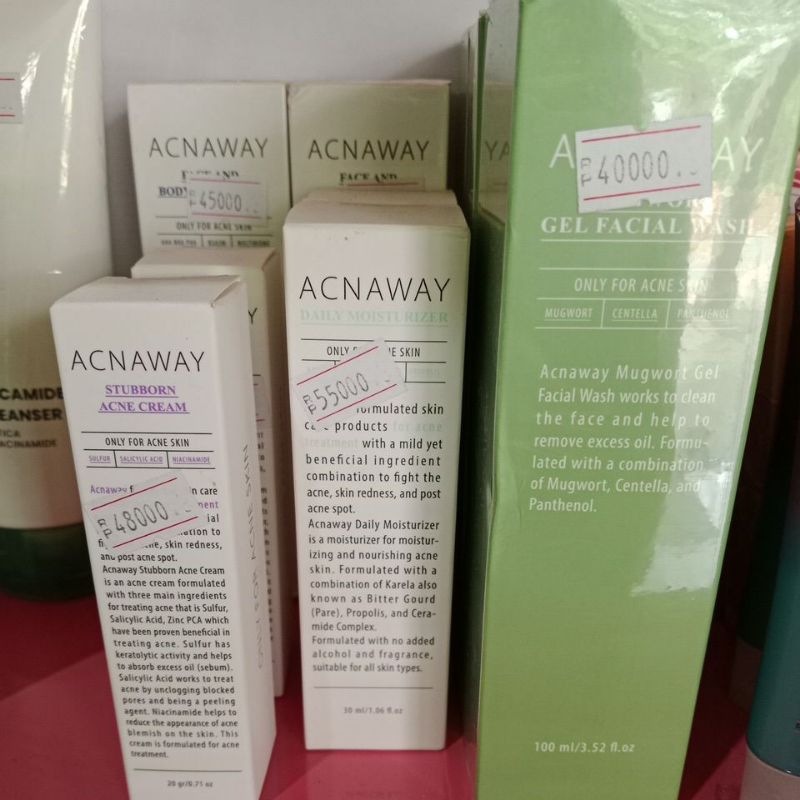 Jual ACNEWAY || Facial Wash || Daily Moisturizer || Stubborn Acne Cream ...
