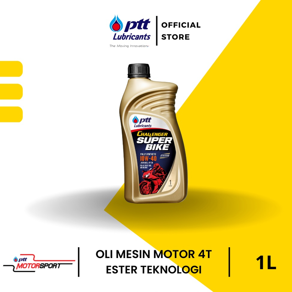 Jual PTT Challenger Super Bike 4T SAE 10W-40 JASO MA2/SN [1L] | Shopee Indonesia