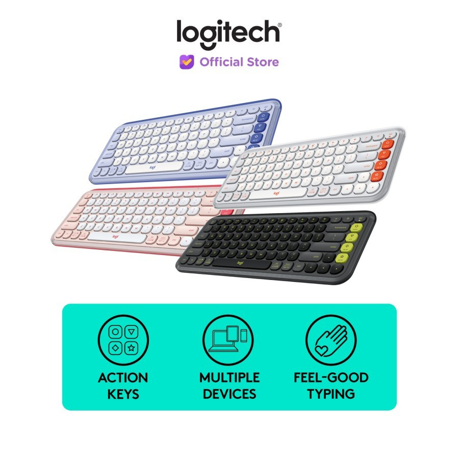 Jual Logitech POP ICON KEYS Keyboard Bluetooth Wireless Easy-Switch ...