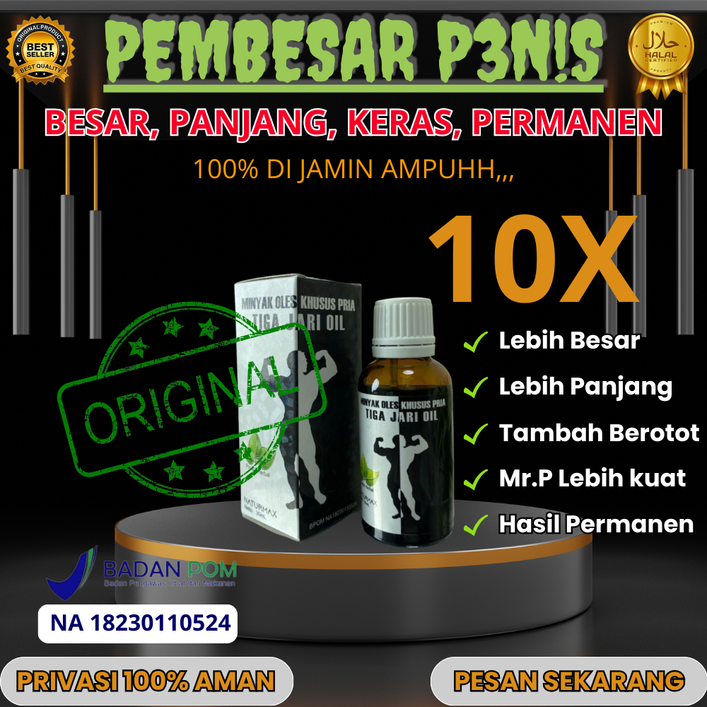 Jual PEMBESAR KEL4MINLAKI LAKI DAUN BUNGKUS TIGA JARI OIL ORIGINAL BPOM herbal ...